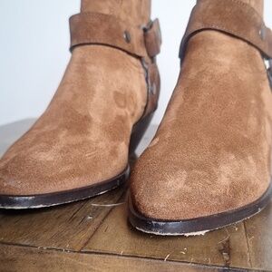 Saint Laurent | Shoes | Saint Laurent Ysl Suede Wyatt Harness Ankle ...